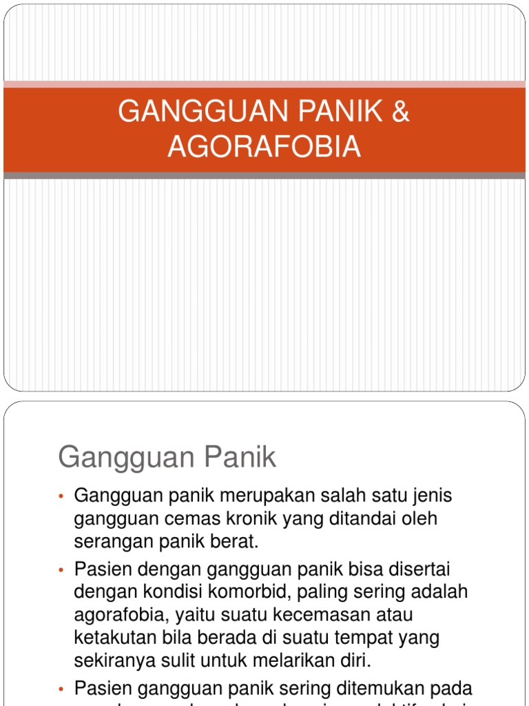 Gangguan Panik Dan Agrofobia | PDF | Kesehatan Holistik