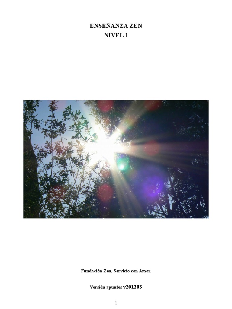 EnSeNaNzA Zen 1 NiVeL V201203 PDF | PDF | Meditación | Mano