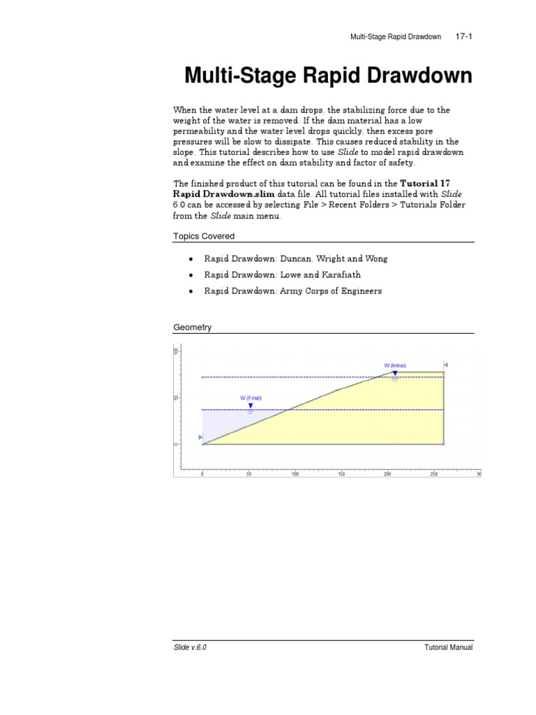 Multi-Stage Rapid Drawdown Analysis | PDF | Strength Of Materials | Geotechnical Engineering