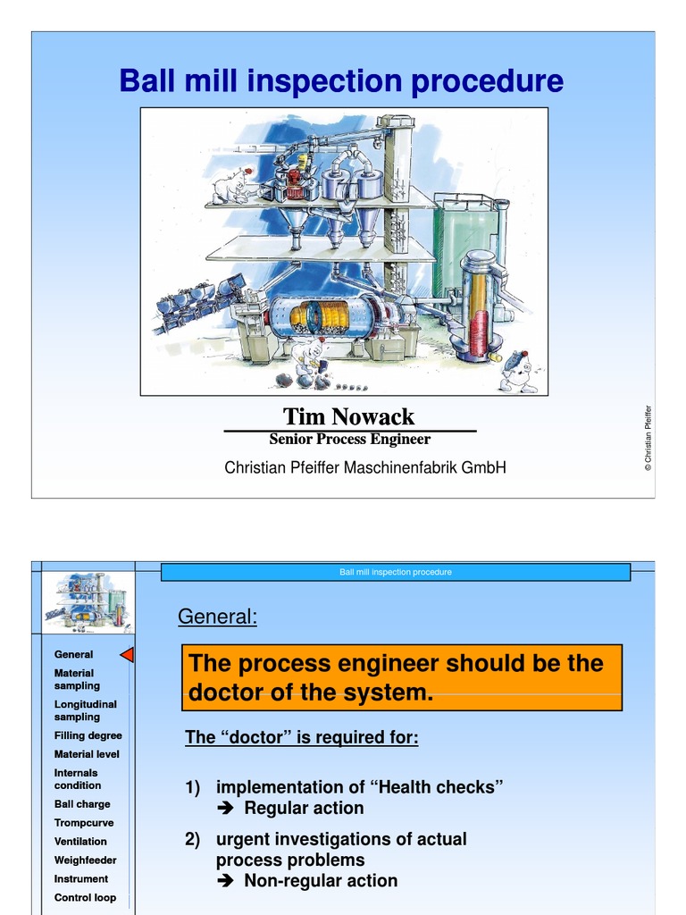 Ball Mill Inspection Procedure | PDF | Mill (Grinding) | Calibration