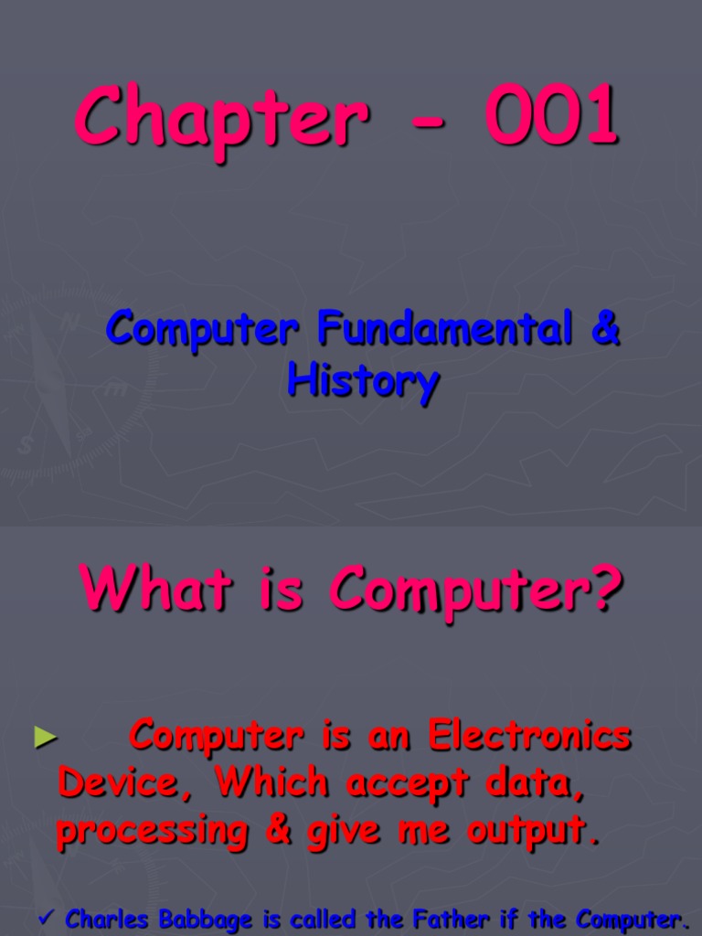 Chapter - 001: Computer Fundamental & History | PDF | Computer Hardware | Input/Output