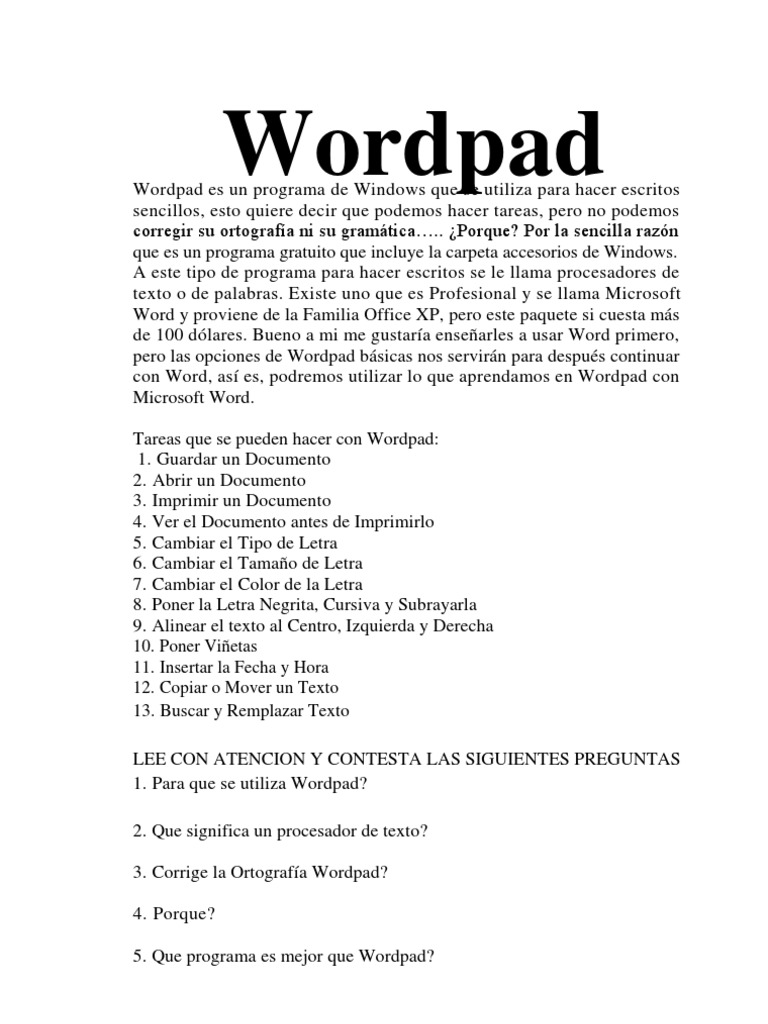 Word Pad PDF | PDF | Microsoft Word | Software