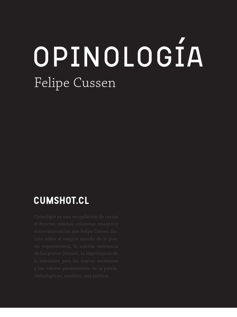 Felipe Cussen Opinologia | PDF | Poesía | Palabra