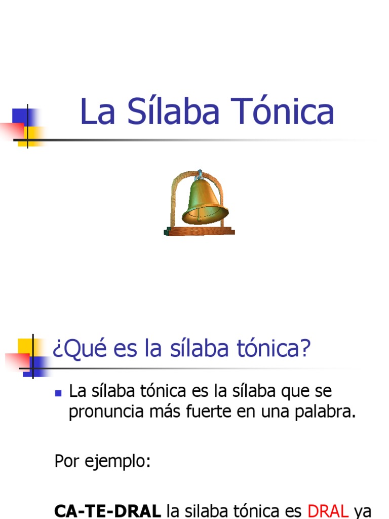 La Sílaba Tónica | PDF