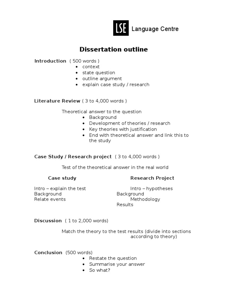 How To Structure Dissertation Outline | PDF