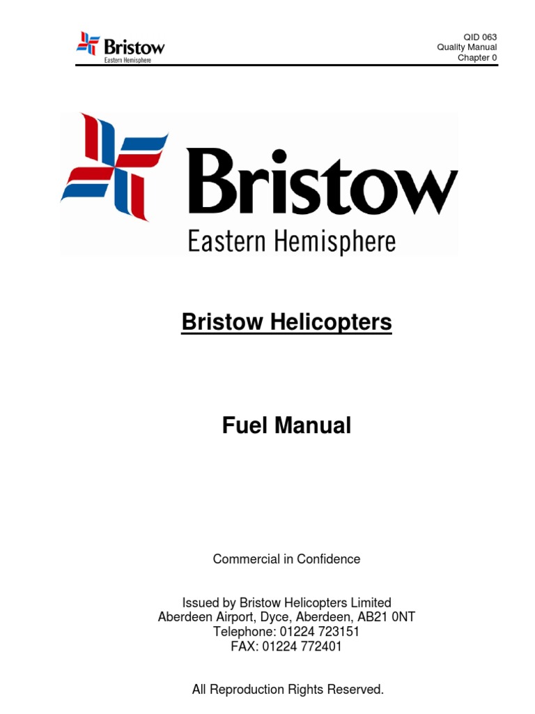 QID 063 - Fuel Manual - Iss 2, Am 1 | PDF | Aerial Refueling | Transport