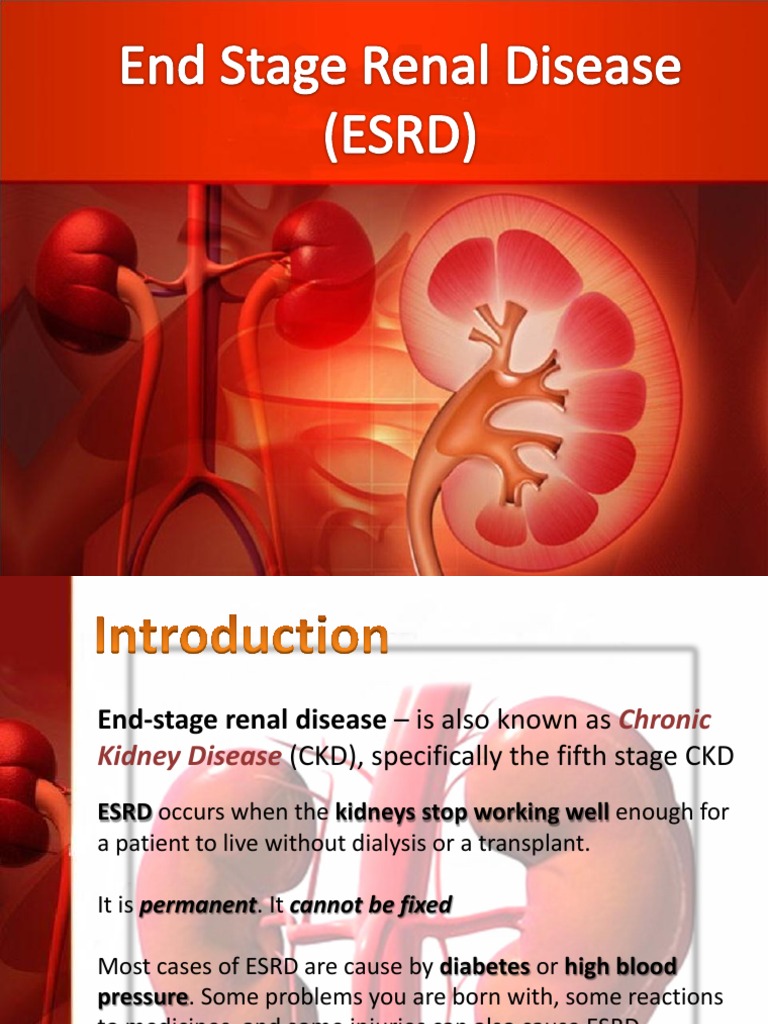 ESRD | PDF | Chronic Kidney Disease | Kidney Disease