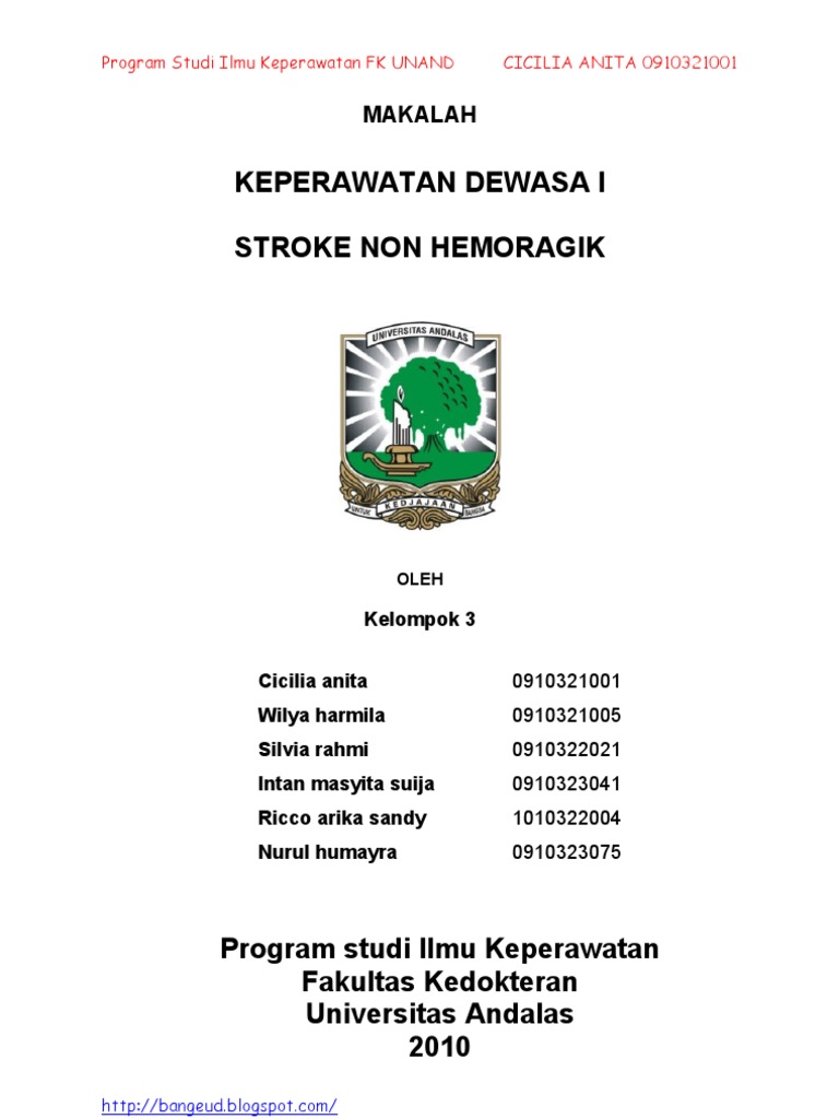 Makalah Askep Stroke Non Hemoragik | PDF
