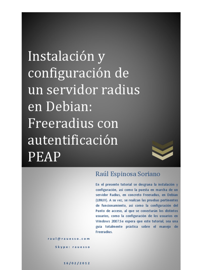 Instalacion y Configuracion de Freeradius v1 | PDF | Autenticación | Protocolos de internet