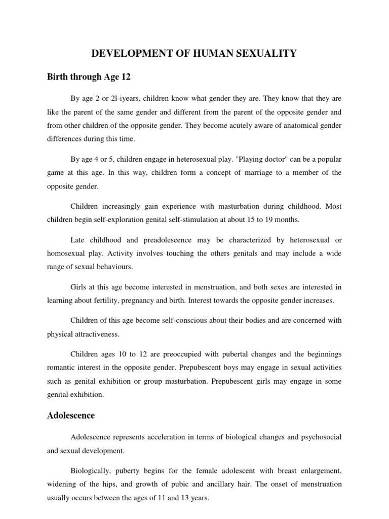 Development of Human Sexuality | Sexual Intercourse | Puberty | Free 30 ...