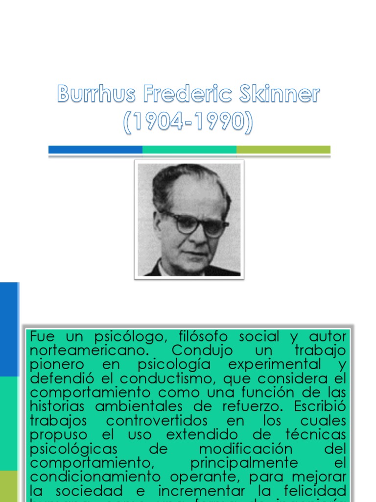 Aportes de Skinner al Conductismo y Educación | PDF | Comportamiento ...