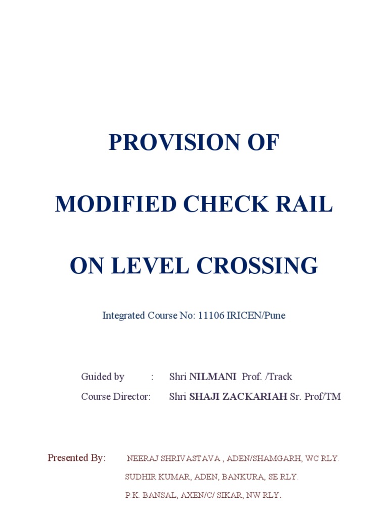 Level Crossing | PDF | Track (Rail Transport) | Screw