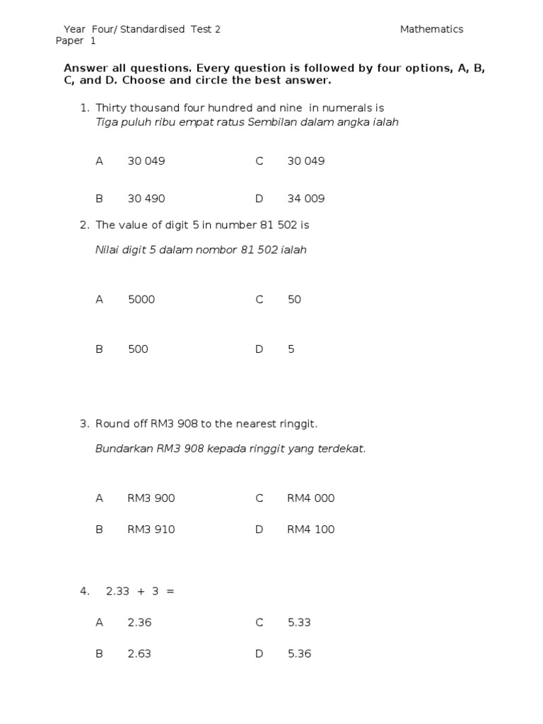 Tiga Puluh Ribu Empat Ratus Sembilan Dalam Angka Ialah | PDF
