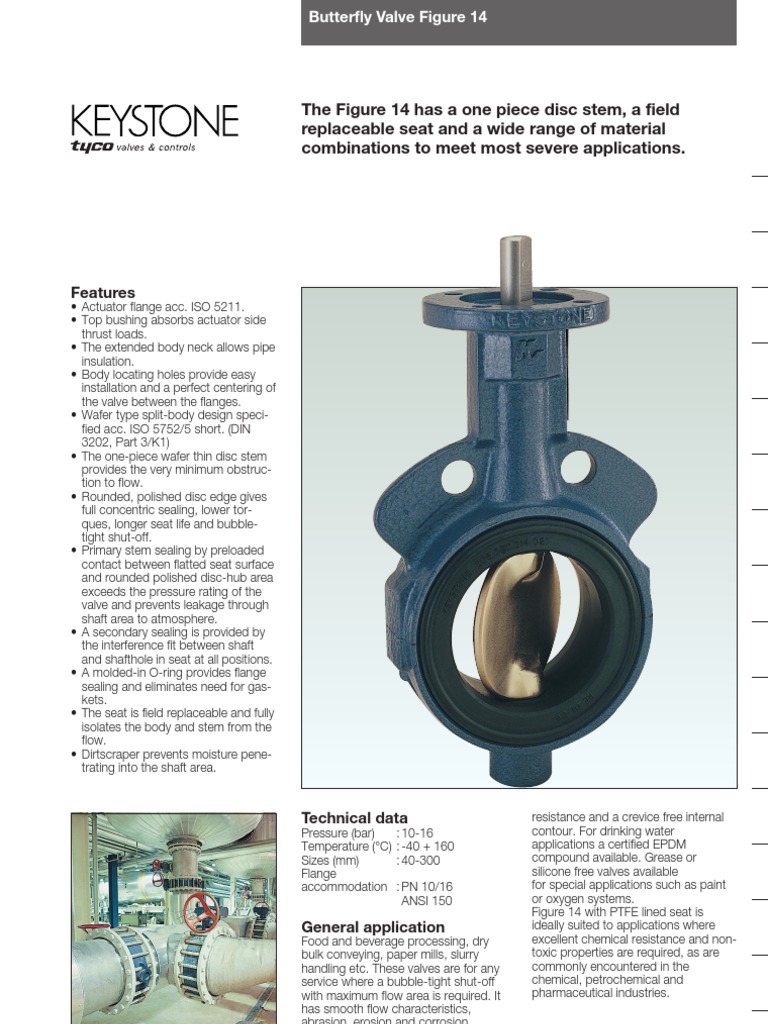 TYCO Keystone F14.Lined.butterfly.valve En | Valve | Steel