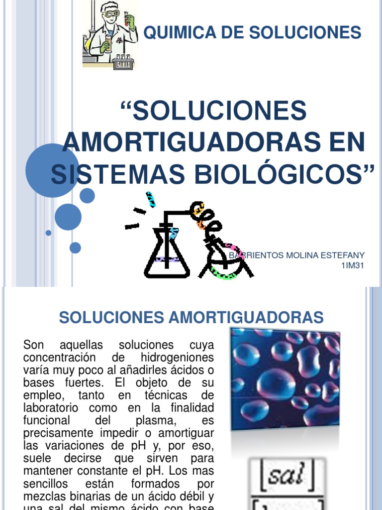 Soluciones Amortiguadoras | PDF | Solución tampón | Ph