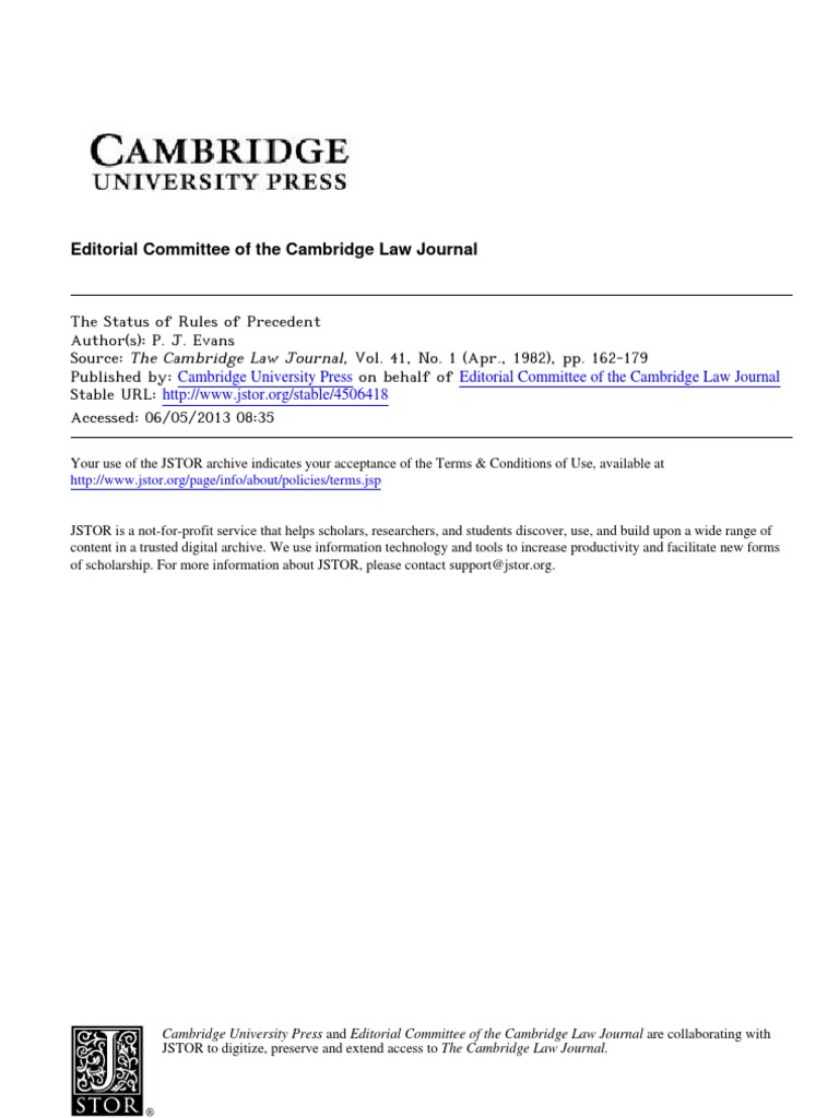 History Precedent | PDF | Precedent | Justice