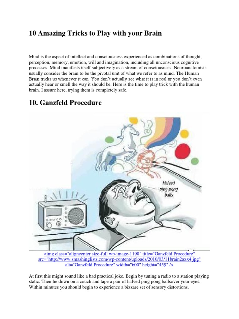 Amazing Mind Tricks | PDF | Perception | Sound