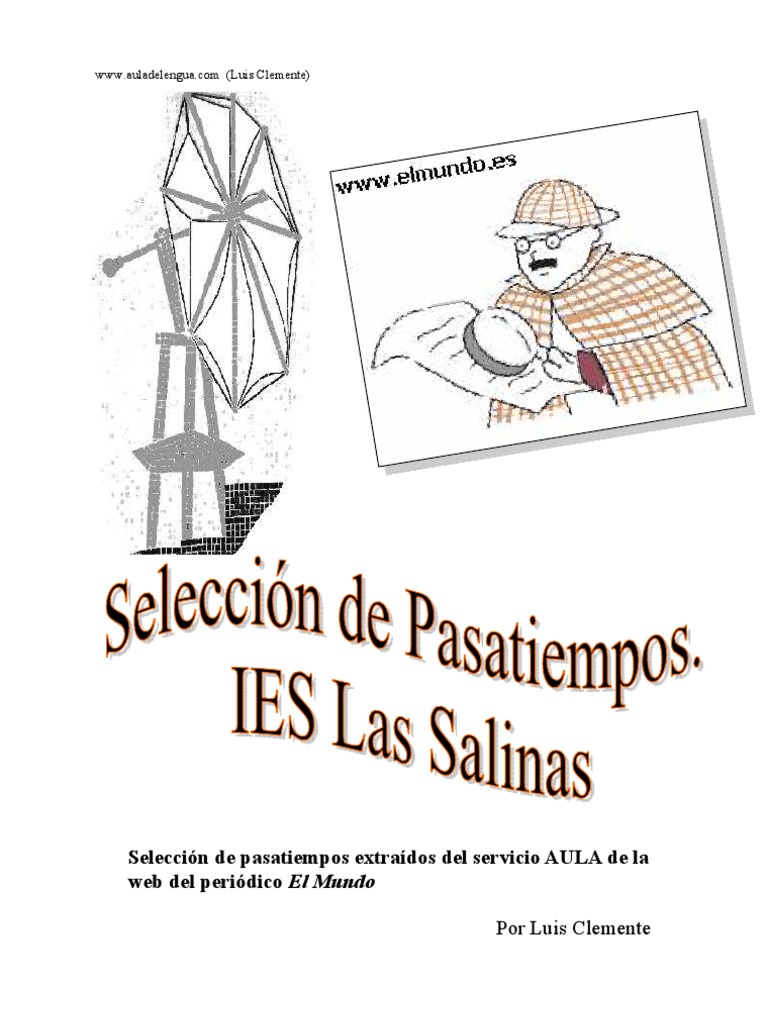 Pasatiempos en PDF para Lengua 1 ESO | PDF