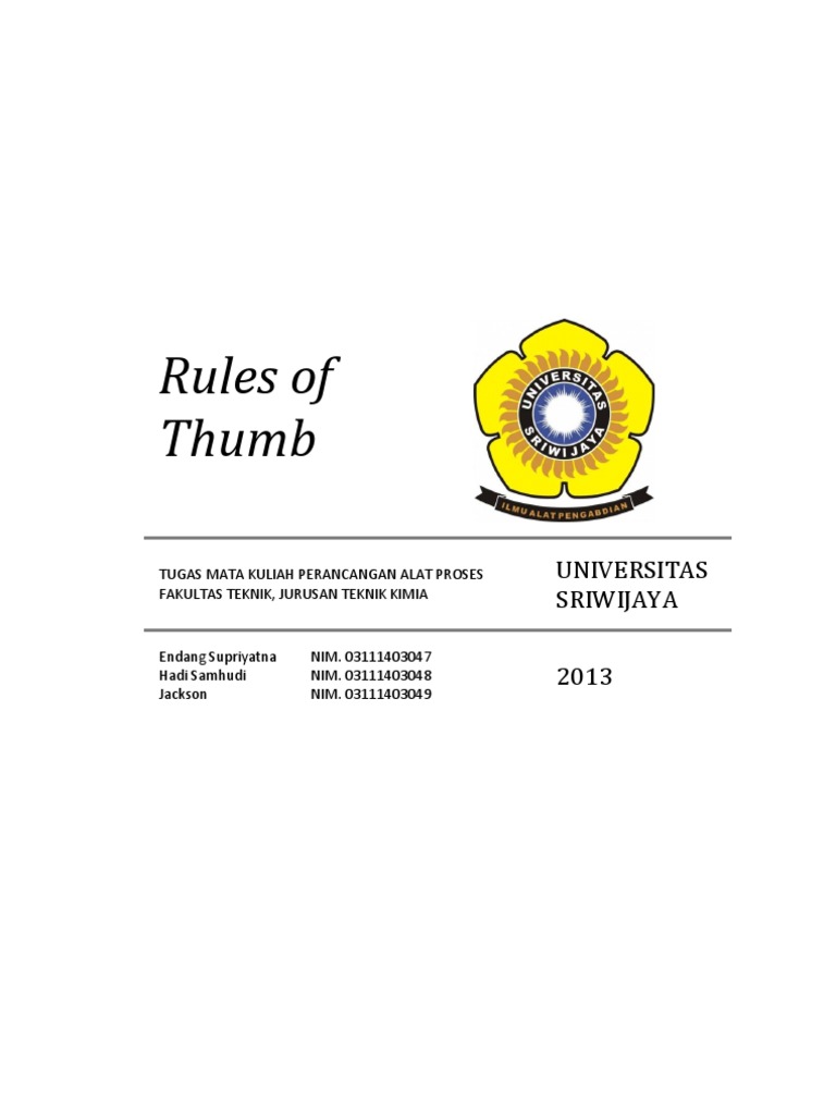 Definisi dan Aplikasi Rules of Thumb | PDF