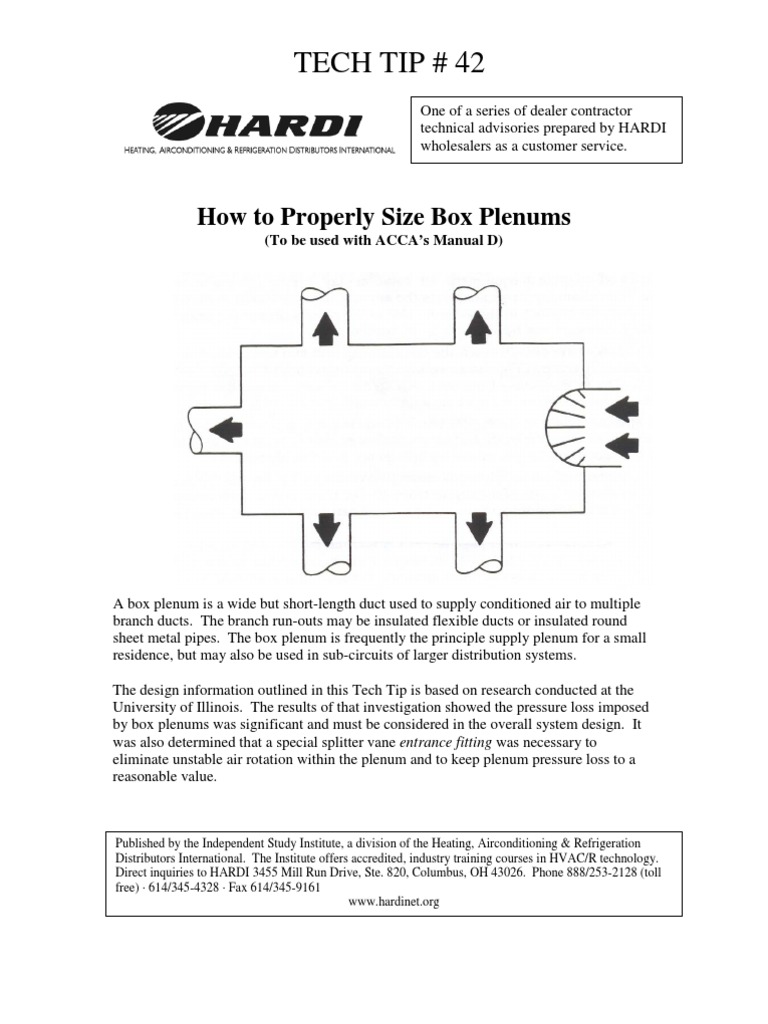 How To Properly Size Box Plenums | PDF | Duct (Flow) | Building Engineering