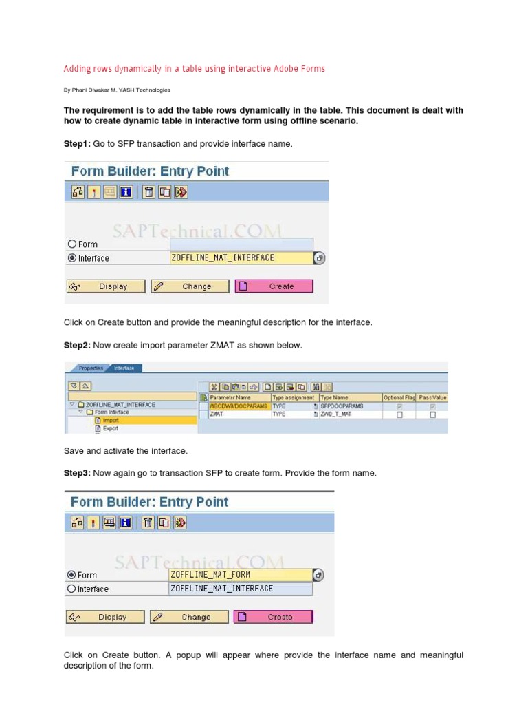Adding Rows Dynamically in A Table Using Interactive Adobe Forms ... Adding Rows Dynamically in A Table Using Interactive Adobe Forms ...