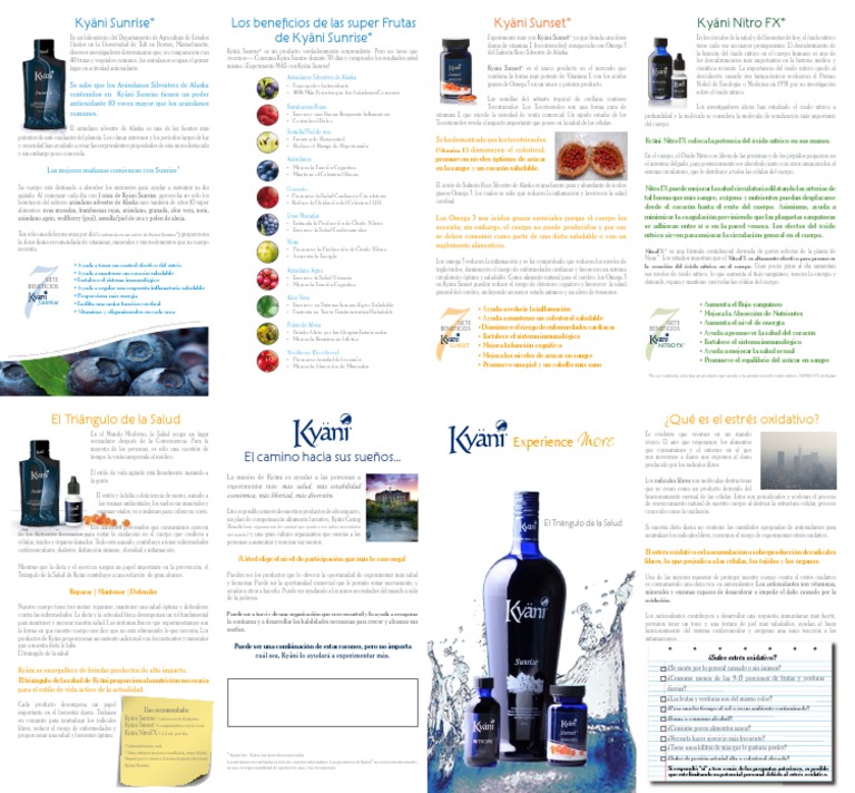 Productos Kyani Folleto | PDF | Antioxidante | Ácido Graso Omega 3