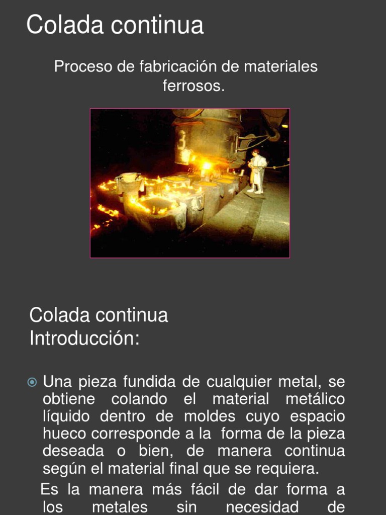 Proceso de Colada Continua en Metalurgia | PDF | Acero | Hierro