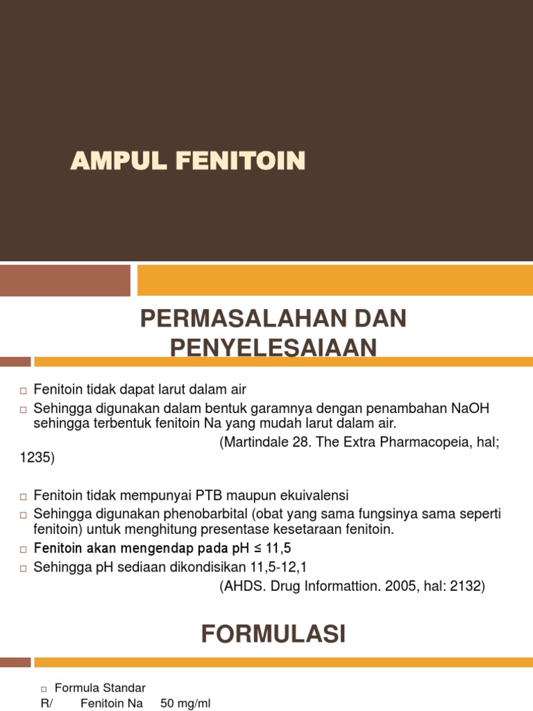 Ampul Fenitoin Fix | PDF