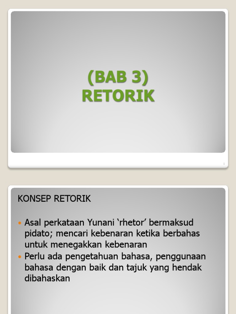 Bab 3 (Retorik) | PDF | Karier & Perkembangan | Seni & Disiplin Bahasa