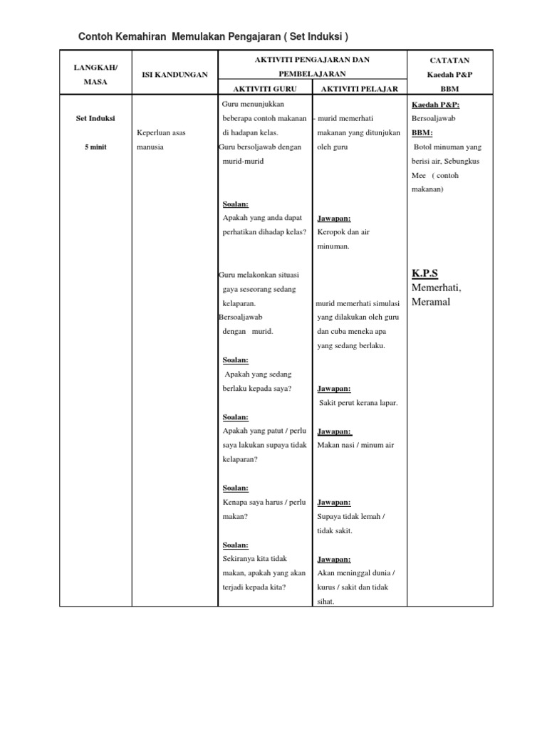 Contoh Set Induksi | PDF
