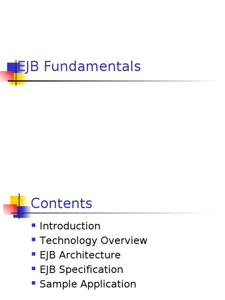 EJB Fundamentals | PDF | Enterprise Java Beans | Application Programming Interface