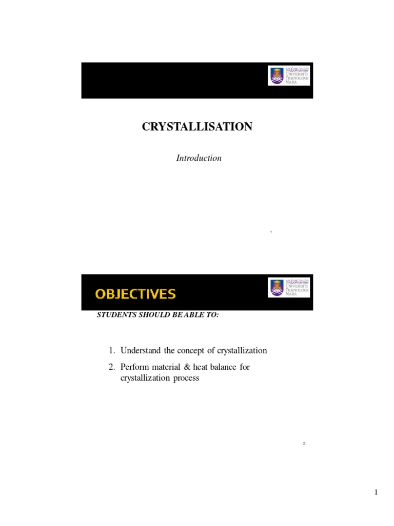Crystallization 1 | PDF | Crystallization | Solubility