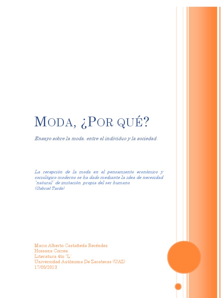 Ensayo Moda | PDF | Fashion | Sociedad