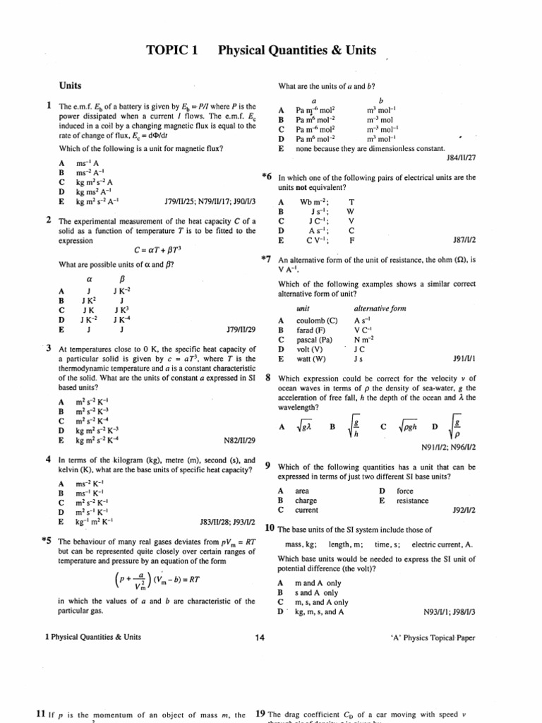 01 Physical Quantities Units 3 | PDF | Euclidean Vector | Force