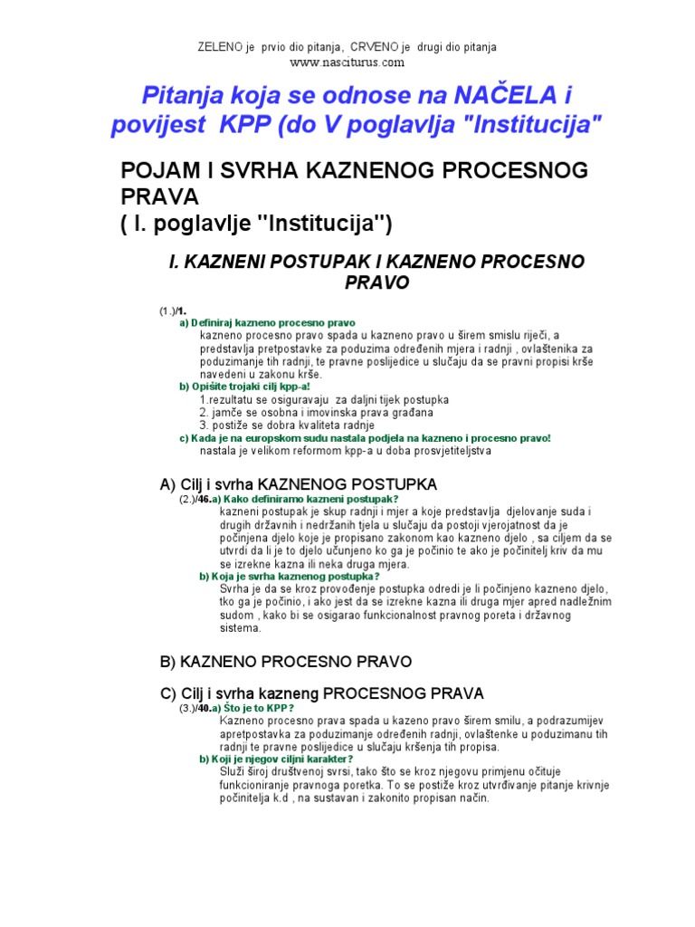 KPP, Skripta Po Pitanjima | PDF