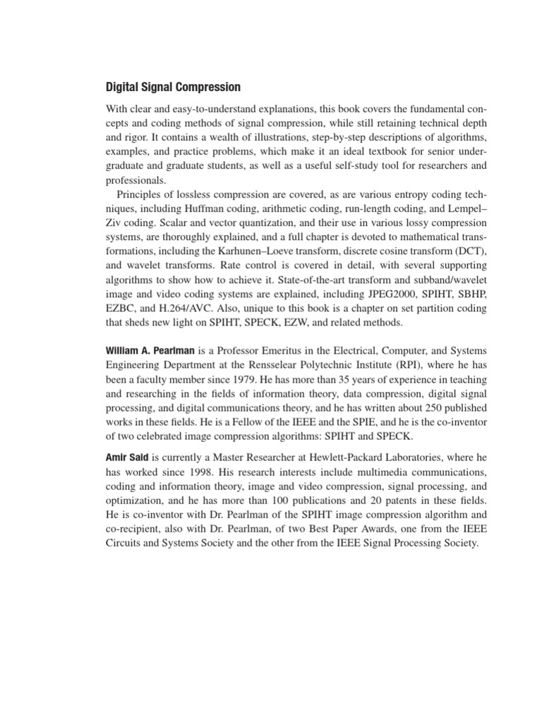 Digital Signal Compression | PDF | Data Compression | Code
