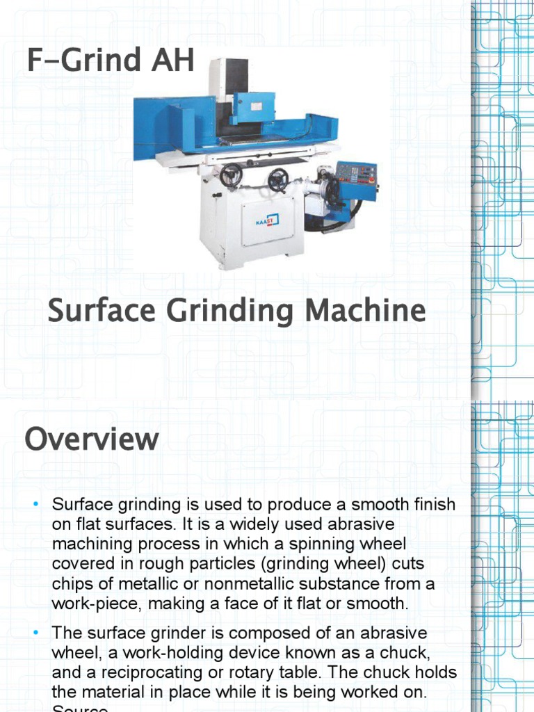 F Grind AH - Surface Grinder Machine | PDF | Grinding (Abrasive Cutting ...