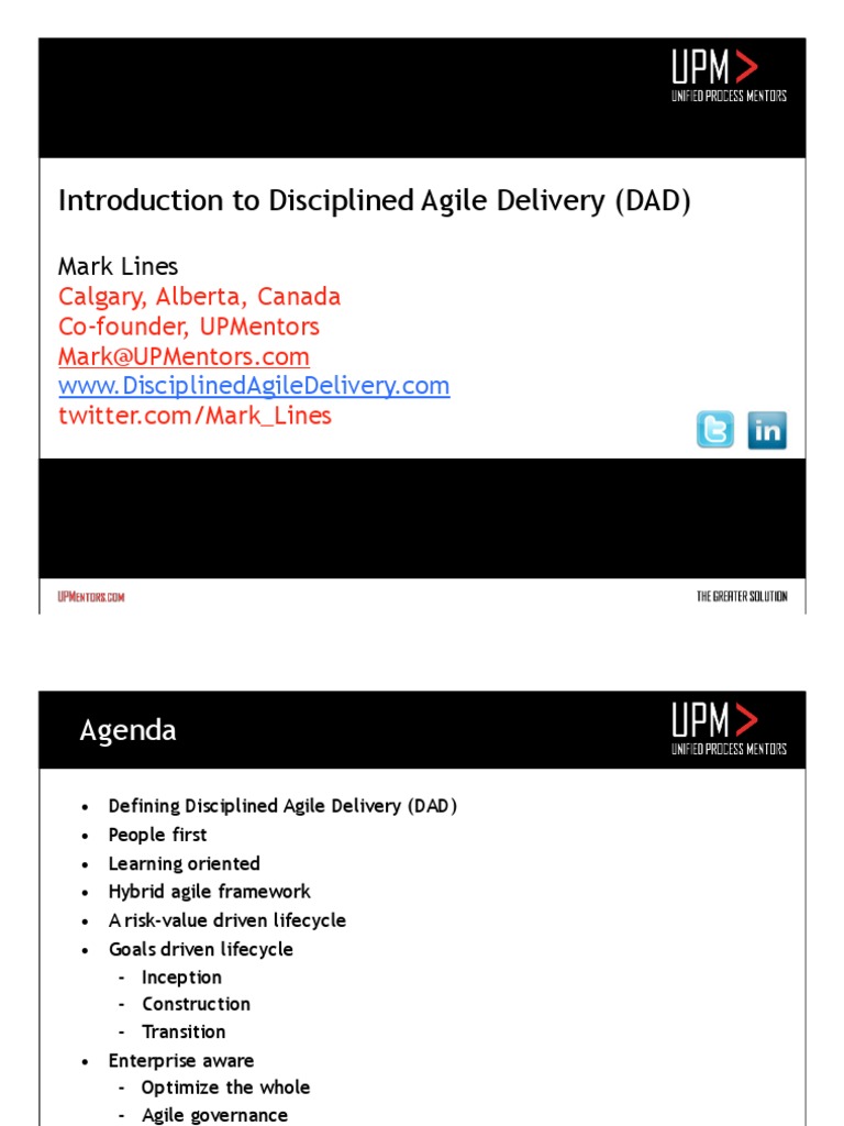 Disciplined Agile Delivery Mark Lines | PDF | Agile Software ...