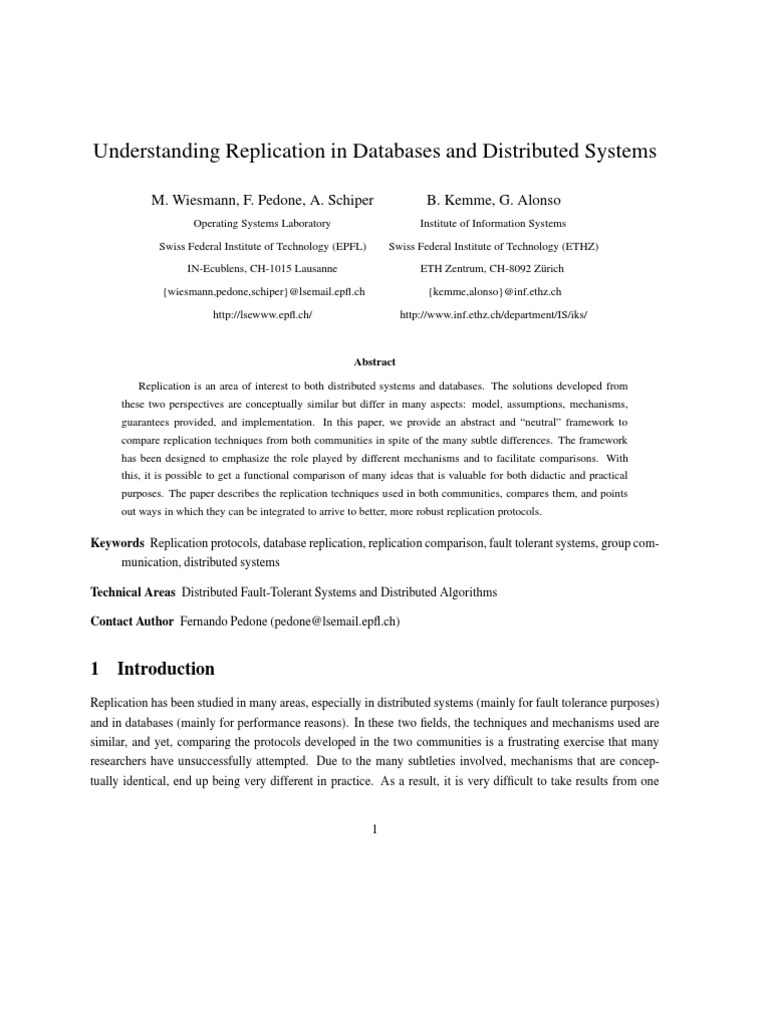 Understanding Replication | PDF | Replication (Computing) | Databases