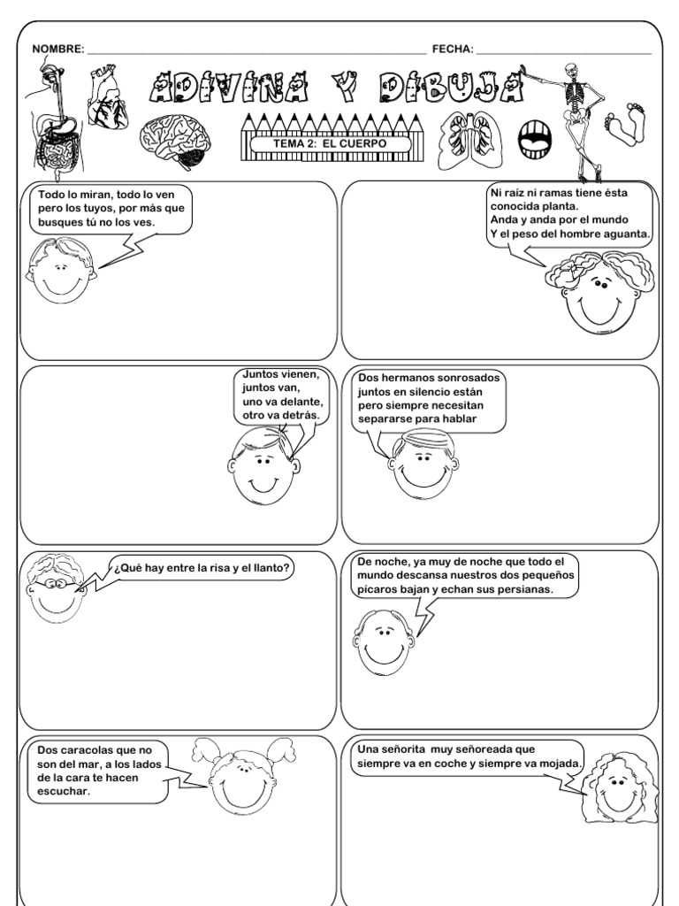 Adivinanzas Del Cuerpo Humano Pdf