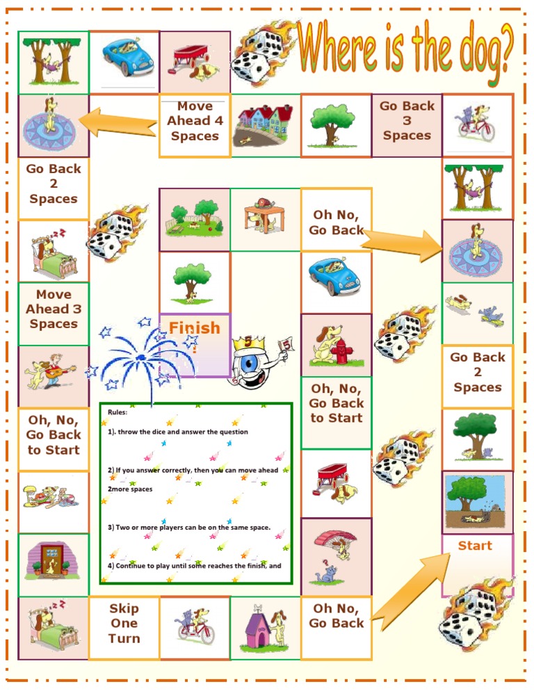 Finish !: Go Back 3 Spaces Move Ahead 4 Spaces | PDF | Leisure