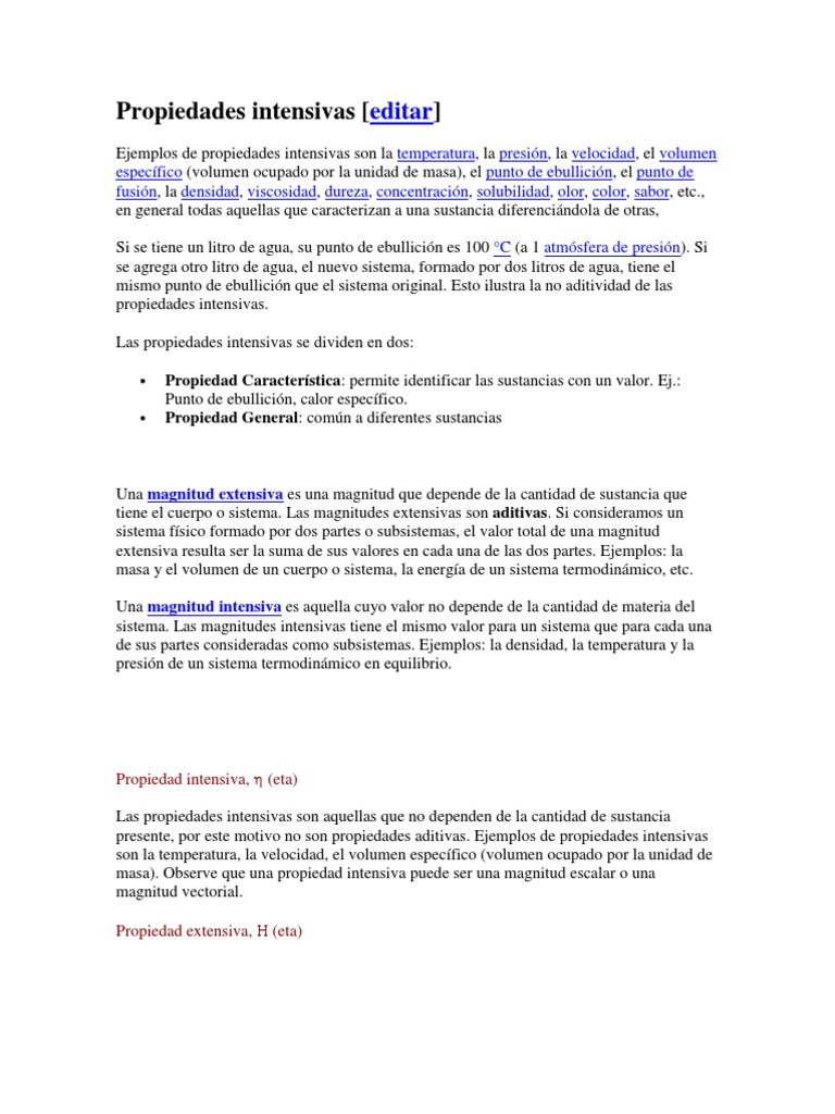 Propiedades Intensivas | PDF | Cantidad | Mecanica clasica
