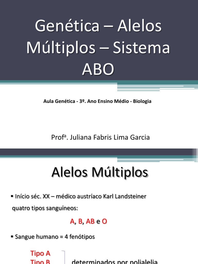 Aula Sistema ABO | Tipo Sanguíneo | Sangue