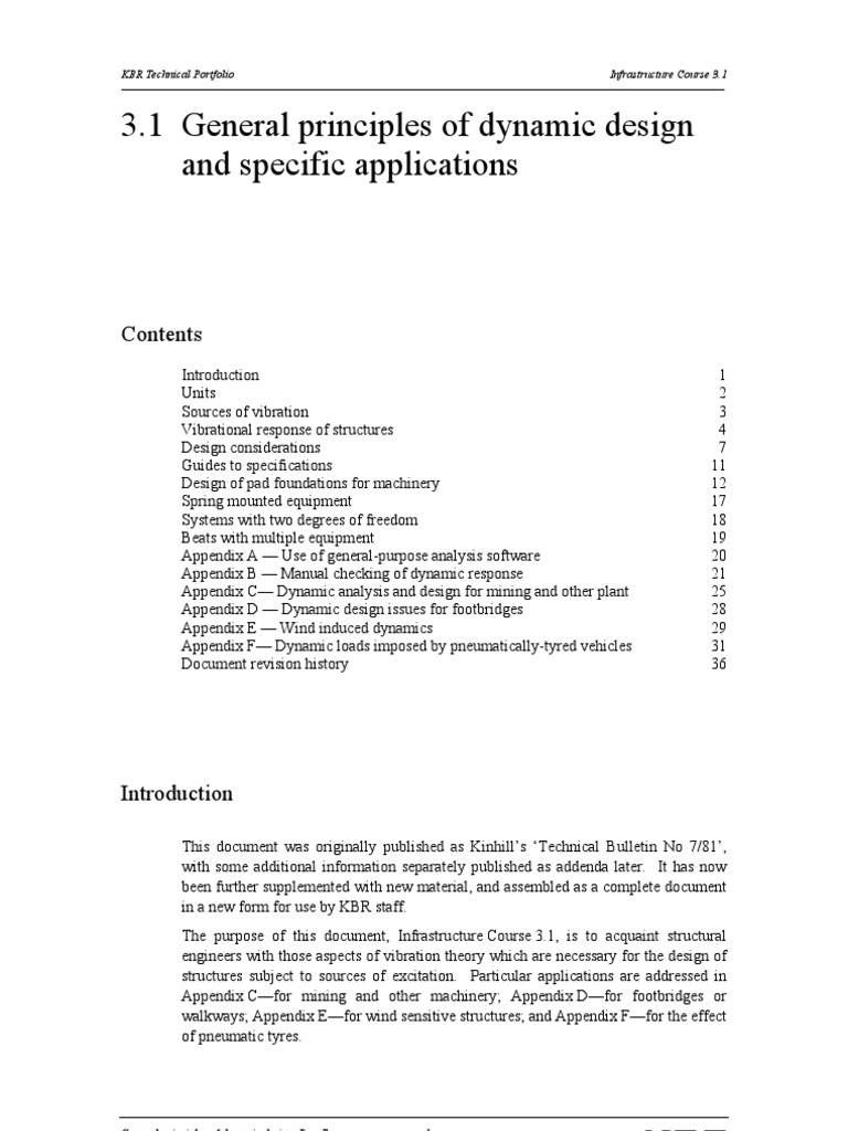 3.1 - General Principles of Dynamic Design | PDF | Resonance | Normal Mode