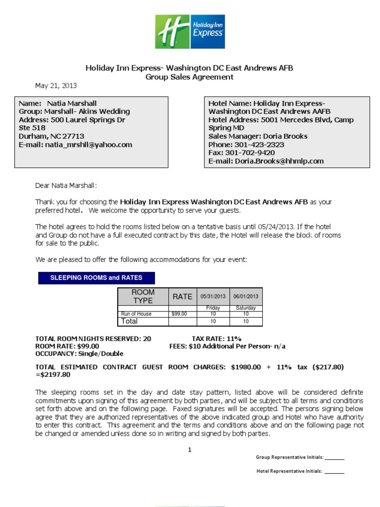 Holiday Inn Express-Washington DC East Andrews AFB Group Sales ...