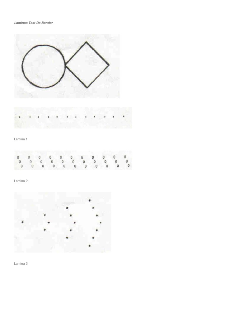 Laminas Test De Bender: Lamina 1