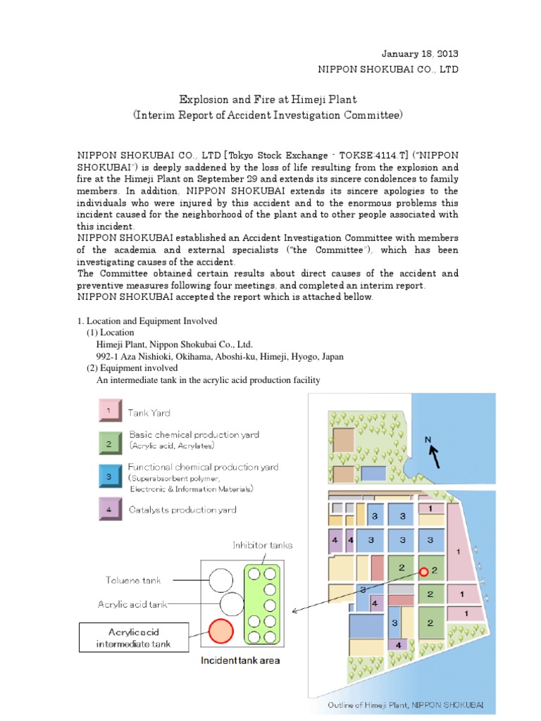 Explosion and Fire at Himeji Plant | PDF | Firefighter | Hazards