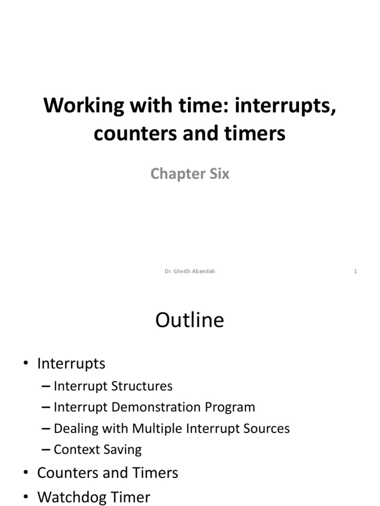6 Working With Time Interrupts Counters and Timers | PDF | Pic Microcontroller | Timer
