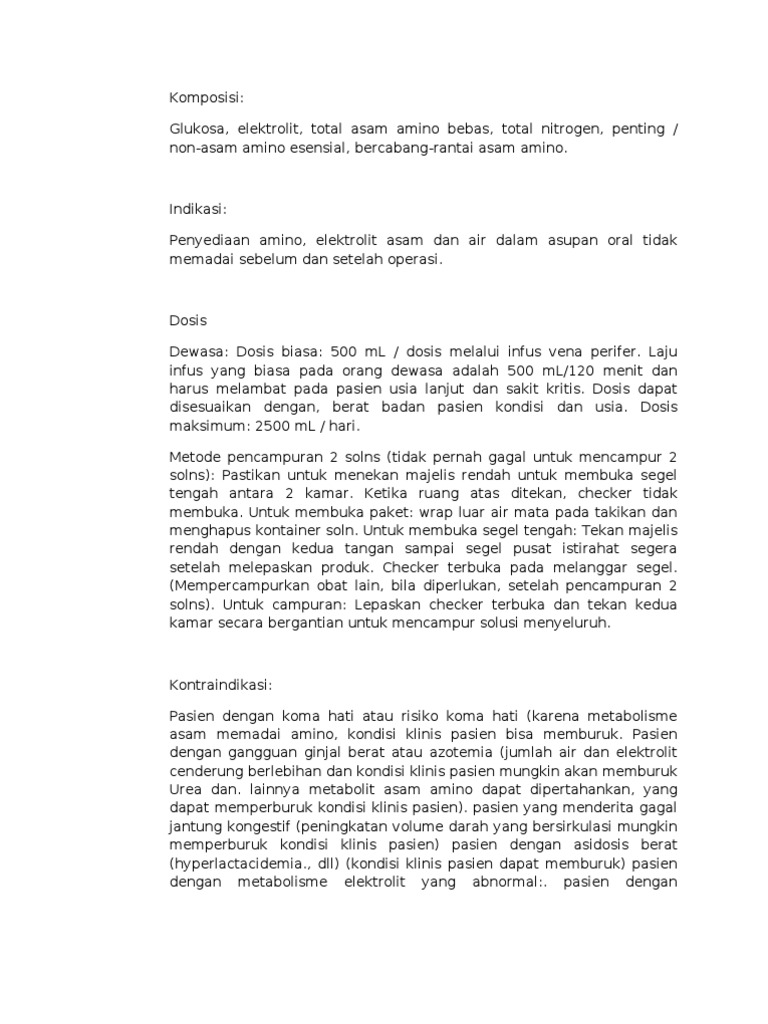 Aminofluid Info | PDF