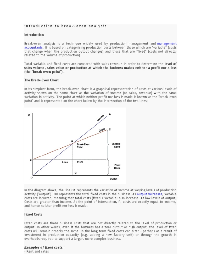 Break Even Analysis | Microeconomics | Business Economics